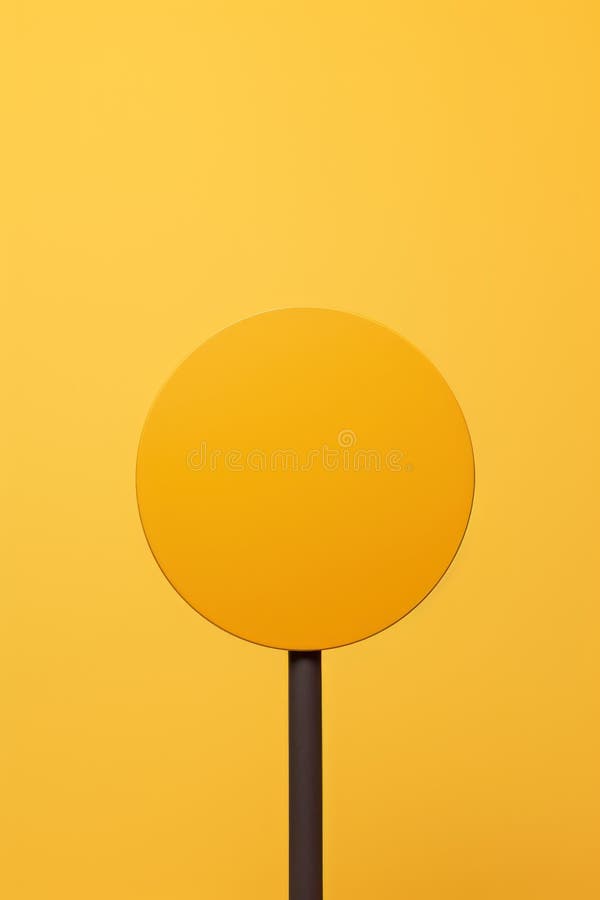 Close Up View of Solid Light Color Road Sign AI Generated Stock Photo ...