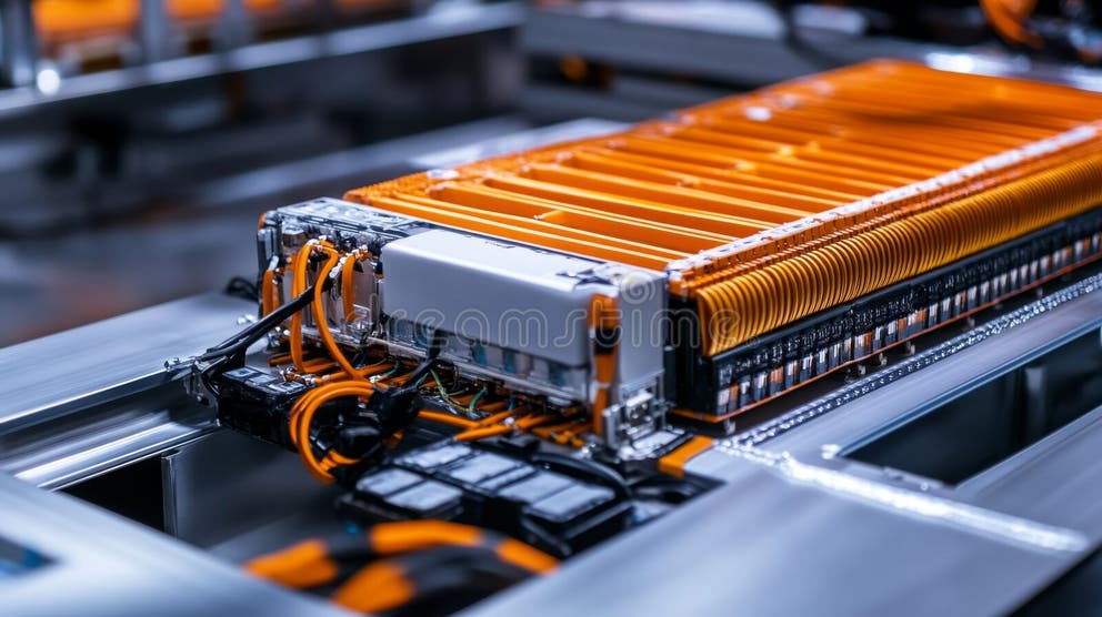 Close-Up View of a Solid State Battery Prototype in Development Stock ...