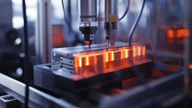 Close-up View of Solid State Battery Prototype Development Process ...