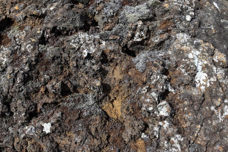 Volcanic Rock Texture Forming Abstract Patterns in Iceland Stock Photo ...