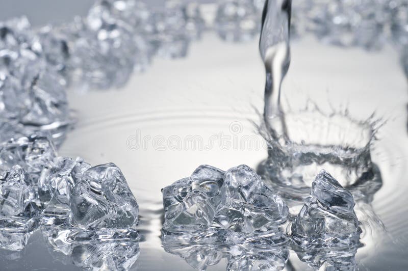 Close Up View of Some Ice Pieces and Water Stock Photo - Image of clean ...