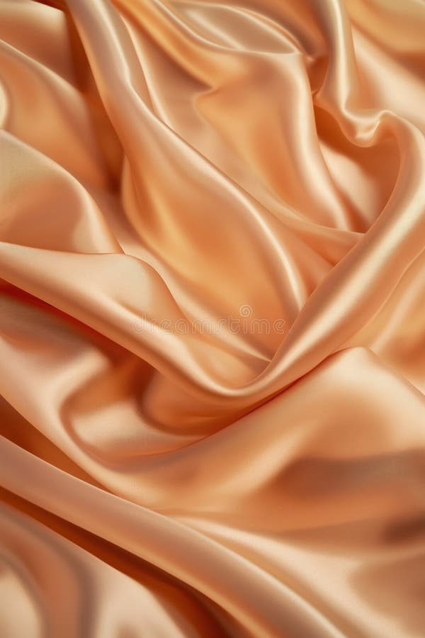 Soft Peach Fabric Texture with Wrinkled Surface, Overlapping Layers ...