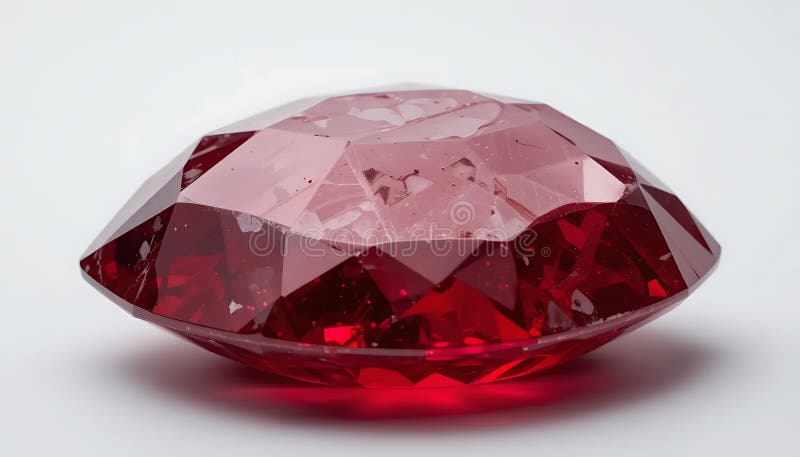 A Close-Up View of a Sparkling Crimson Ruby Gemstone Stock Illustration ...