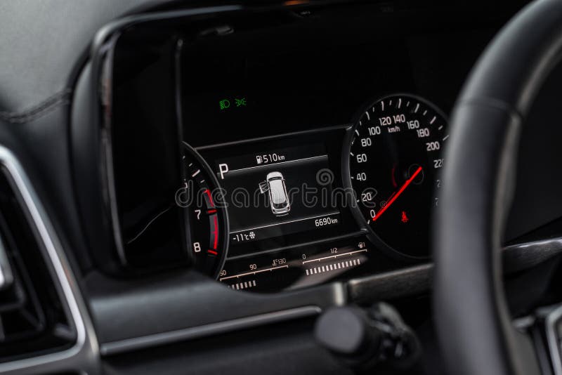 Close Up View of a Speedometer in a Car. Stock Image - Image of ...