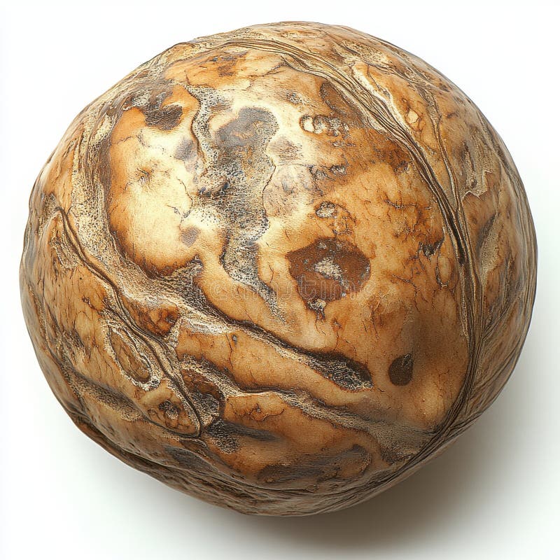 Mottled Brown and Beige Sphere on White Background Stock Illustration ...