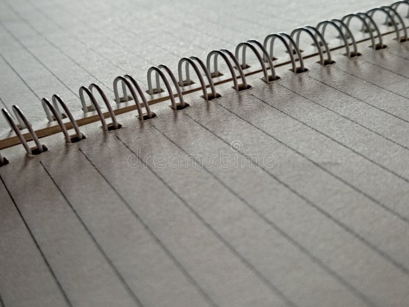 Close Up View of a Spiral Notebook Stock Photo - Image of aesthetics ...