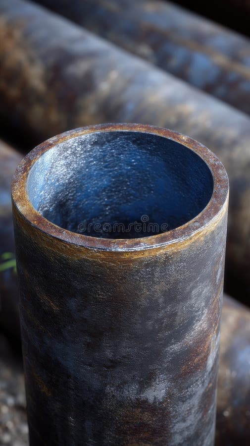 Stack of Rusty Shipping Containers in Industrial Area Stock Image ...