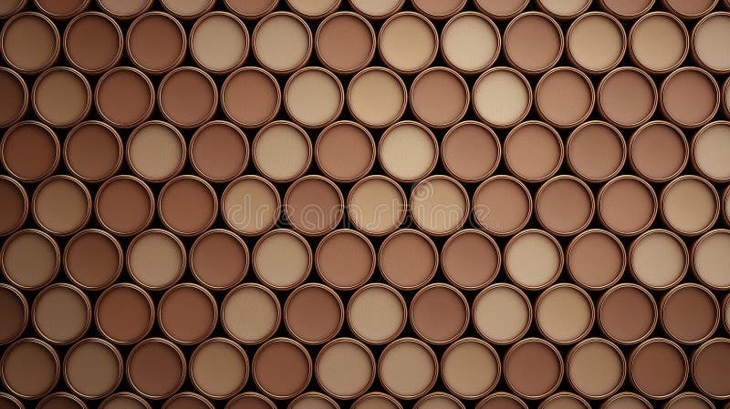 A Close-up View of Stacked Barrels Arranged Neatly in a Pattern ...