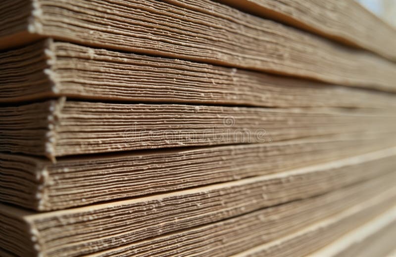 Texture Stacked of Industrial Cardboard Stock Image - Image of ...
