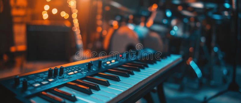 A Close-up View of a Standard Desktop Keyboard with Keys and Details ...