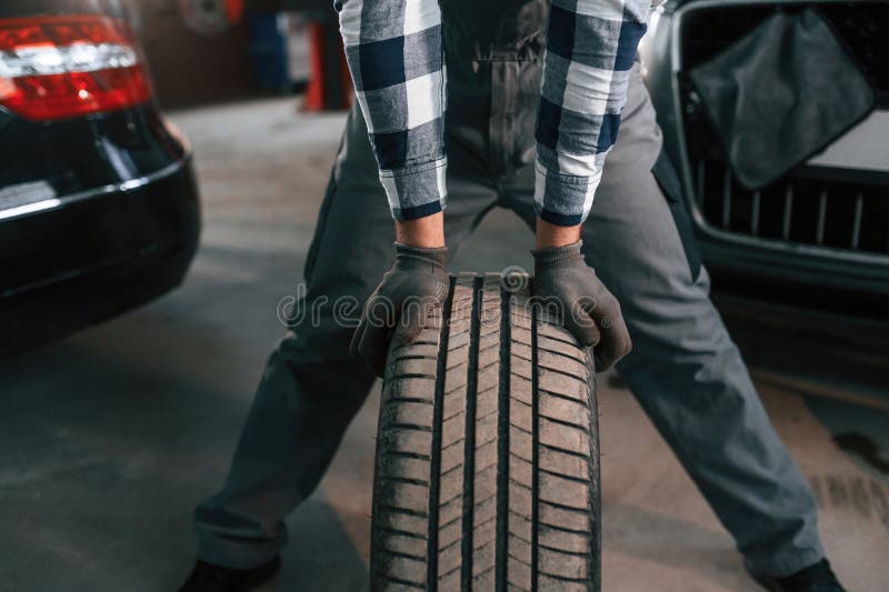 Close Up View. Standing with the Wheel Stock Image - Image of ...