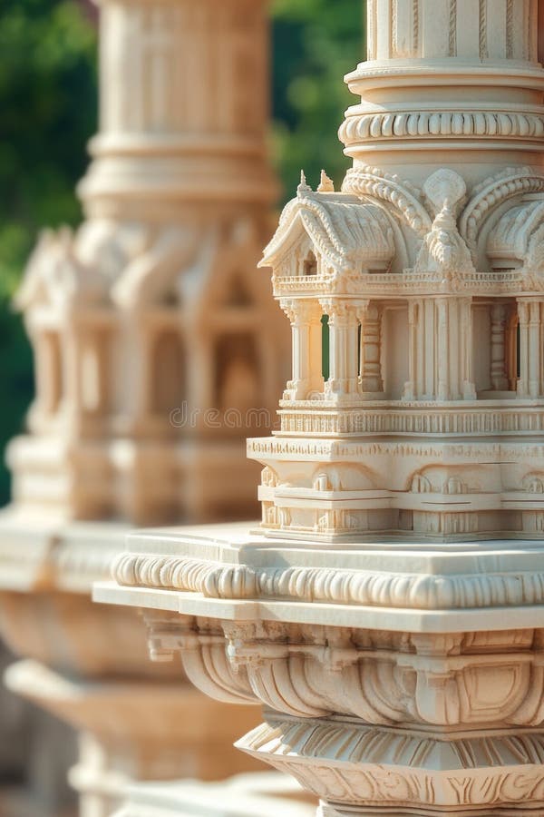 A Close-up View of a Statue of a Building, Perfect for Architectural or ...