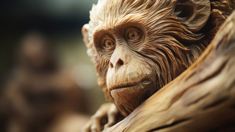 A Close-up View of a Statue of a Monkey. Perfect for Adding a Touch of ...