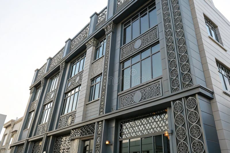 Steel Pattern Building Facade Stock Illustration - Illustration of ...