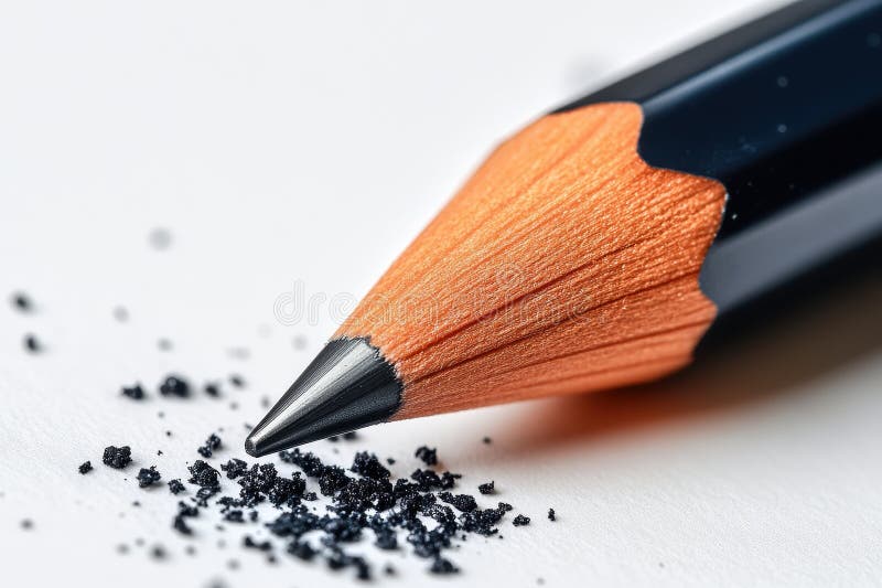 Close-up View of a Steel Pencil with Sharpened Tip and Graphite ...