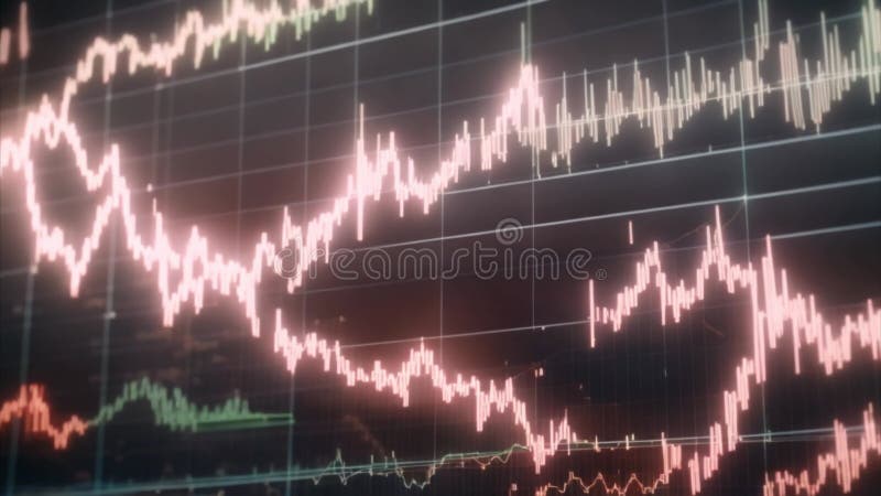 Stock Market Chart with Upward Trend Stock Video - Video of progress ...