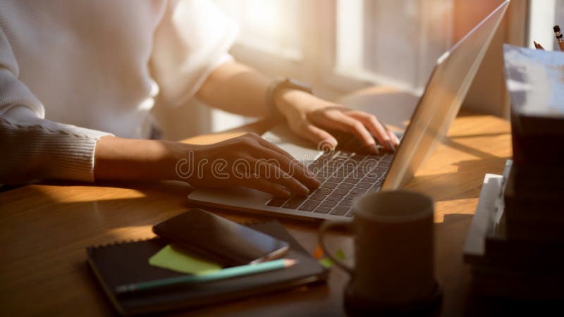 Close-up View of Student Taking Notes on Her Exam in Comfortable ...