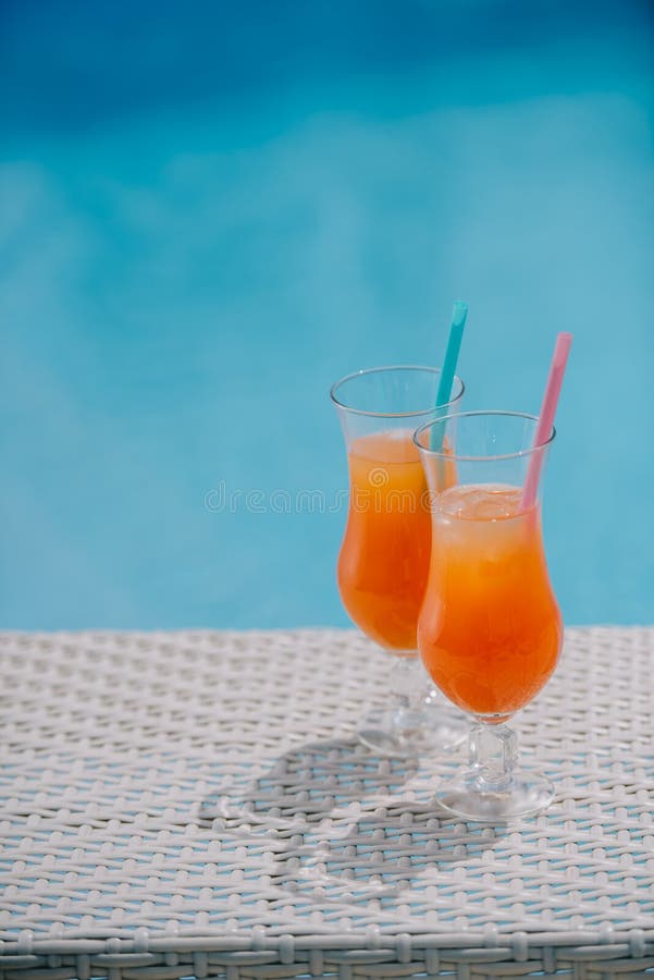 Close-up View of Summer Cocktails with Drinking Straws Stock Image ... Close-up View of Summer Cocktails with Drinking Straws Stock Image ...
