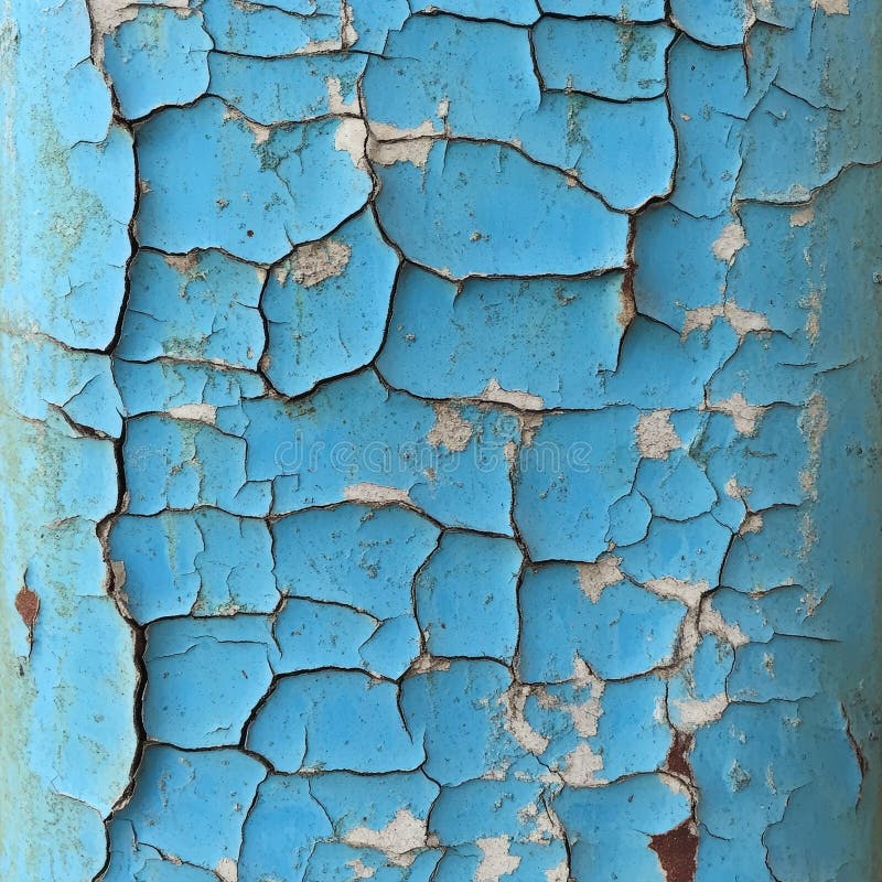 Cracked Blue Paint Texture Background Stock Illustration - Illustration ...