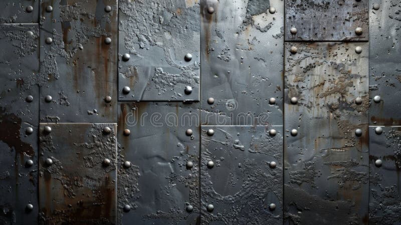 Metal Surface Featuring Rivets in Close-up View Stock Photo - Image of ...