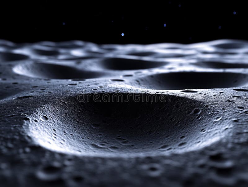 A Close Up View of the Surface of the Moon with Craters and Craters on ...