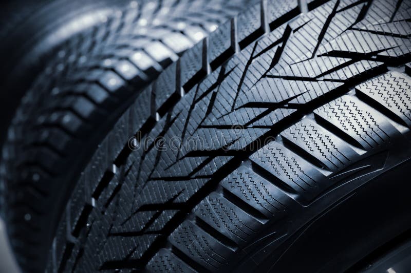 Close Up View of the Surface Profile of Modern Car Tyres Stock Photo ...