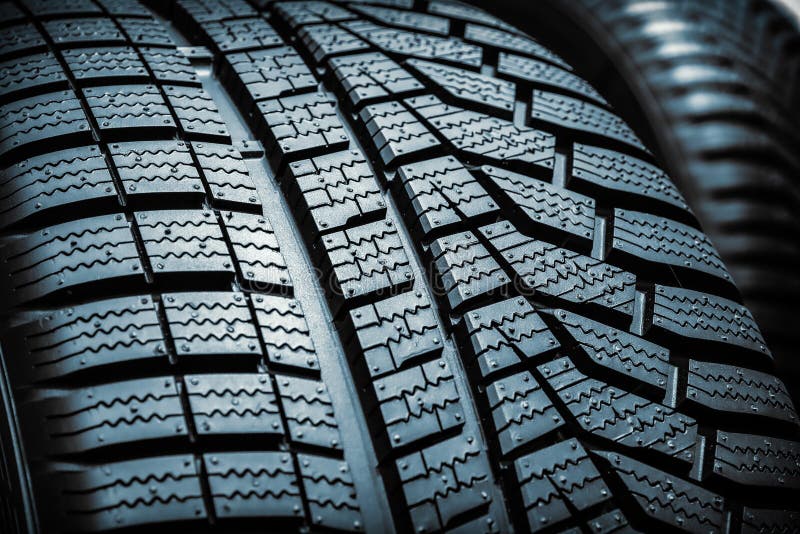 Close Up View of the Surface Profile of Modern Car Tyres Stock Photo ...