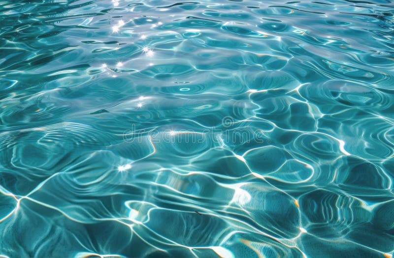 Closeup View of Rippling Blue Water in a Swimming Pool on a Sunny Day ...