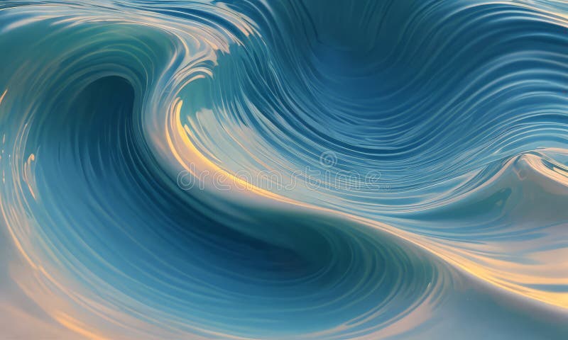 Close-up View Swirling, Abstract Wave-like Pattern in Shades Blue and ...
