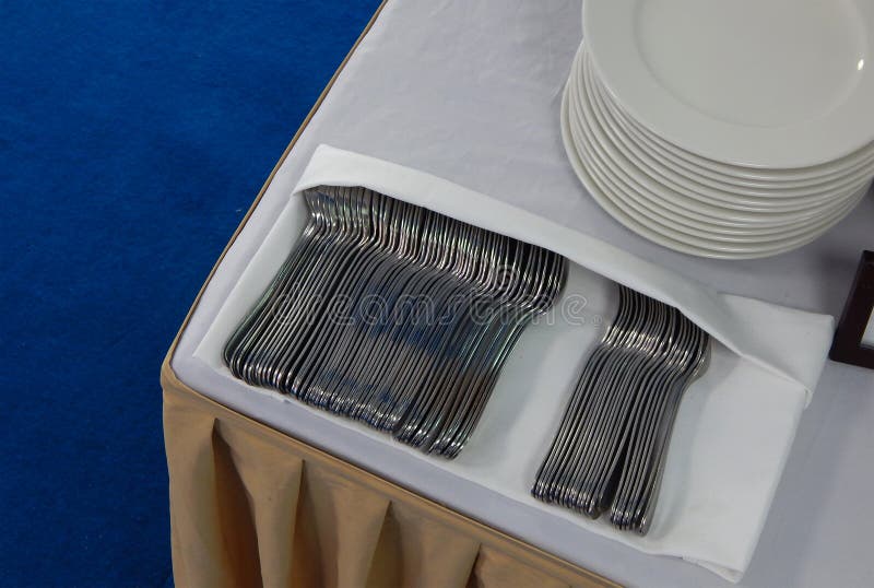 Close-up View of Table Ware or Serving Ware in Buffet Food Style Stock ...