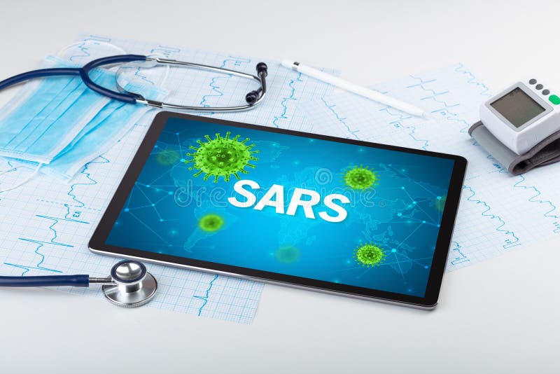 Close-up View of a Tablet Pc with Inscription Stock Image - Image of ...