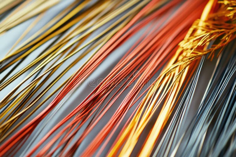 A Close-up View of a Tangled Bunch of Wires Stock Photo - Image of pair ...