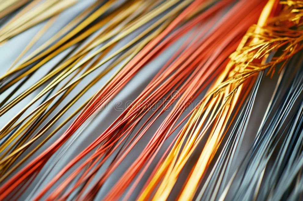 A Close-up View of a Tangled Bunch of Wires Stock Photo - Image of pair ...