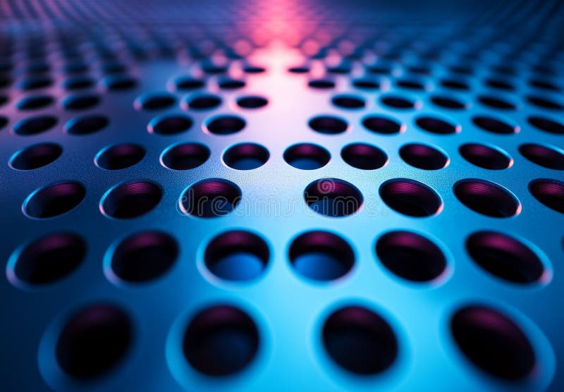 A Close-up View of a Teal Metal Grid Pattern is Shown, Suitable As an ...