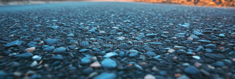 Close-up View of Textured Asphalt Runway with Visible Aggregate in ...
