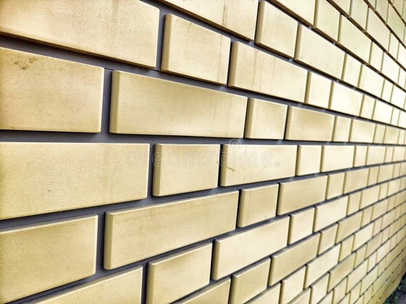 Textured Beige Brick Wall with Horizontal Alignment Captured during ...