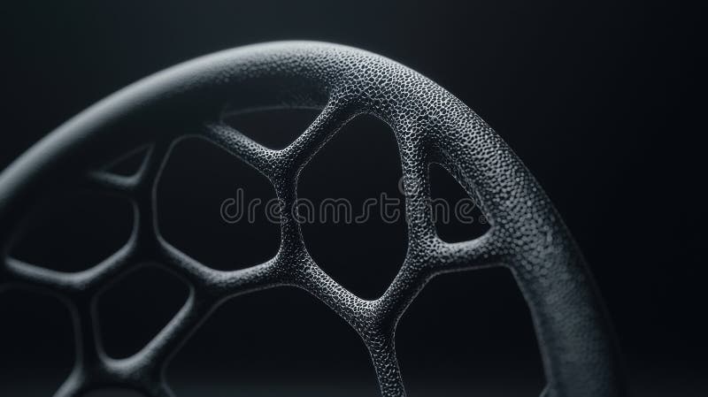 A Close-up View of a Textured, Metallic Object with a Complex ...