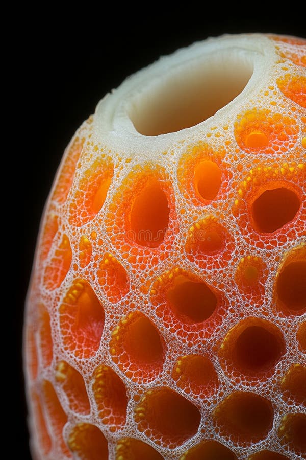 A Close-up View of a Textured Orange Sphere Reveals the Intricate ...