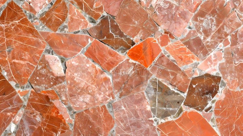 A Close-up View of a Textured Red and Orange Stone Surface with Natural ...