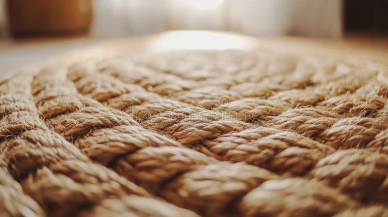 Close Up View of a Textured Rope Surface Stock Illustration ...