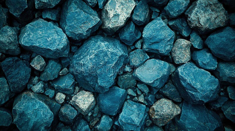 A Close-up View of a Textured Surface of Blue Rocks Stock Illustration ...