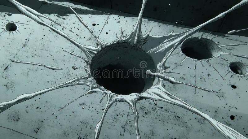 A Close-up View of a Textured Surface with a Central Hole, Resembling a ...