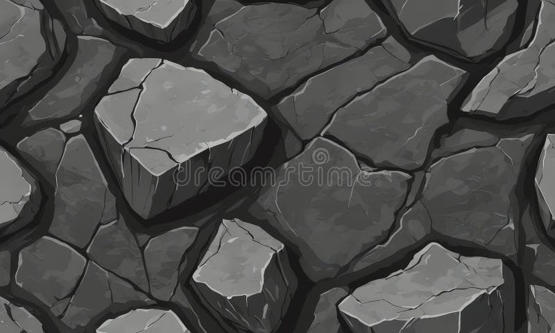 Close-up View Textured Surface with Irregularly Shaped Gray Rocks or ...