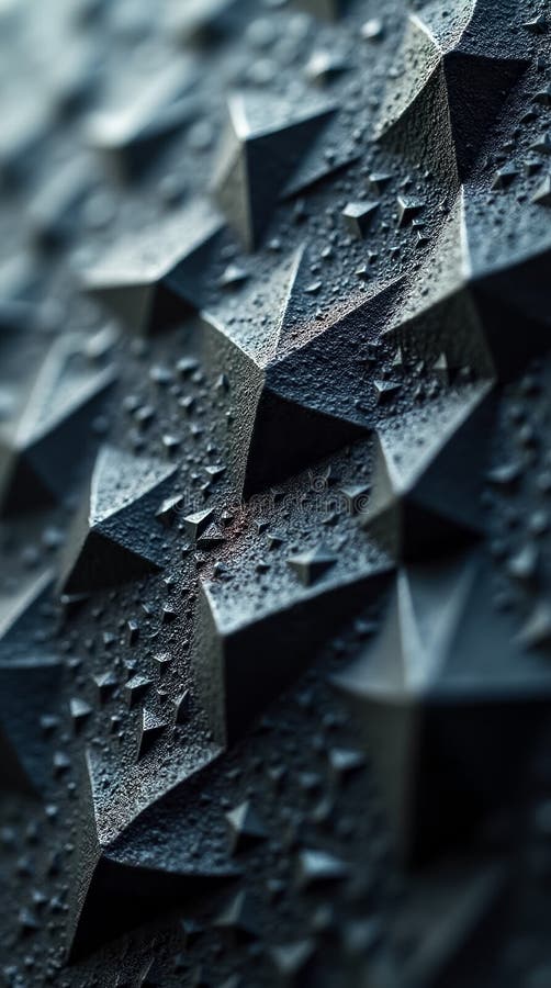 Close-up View of a Textured Surface with Small Triangular and Polygonal ...