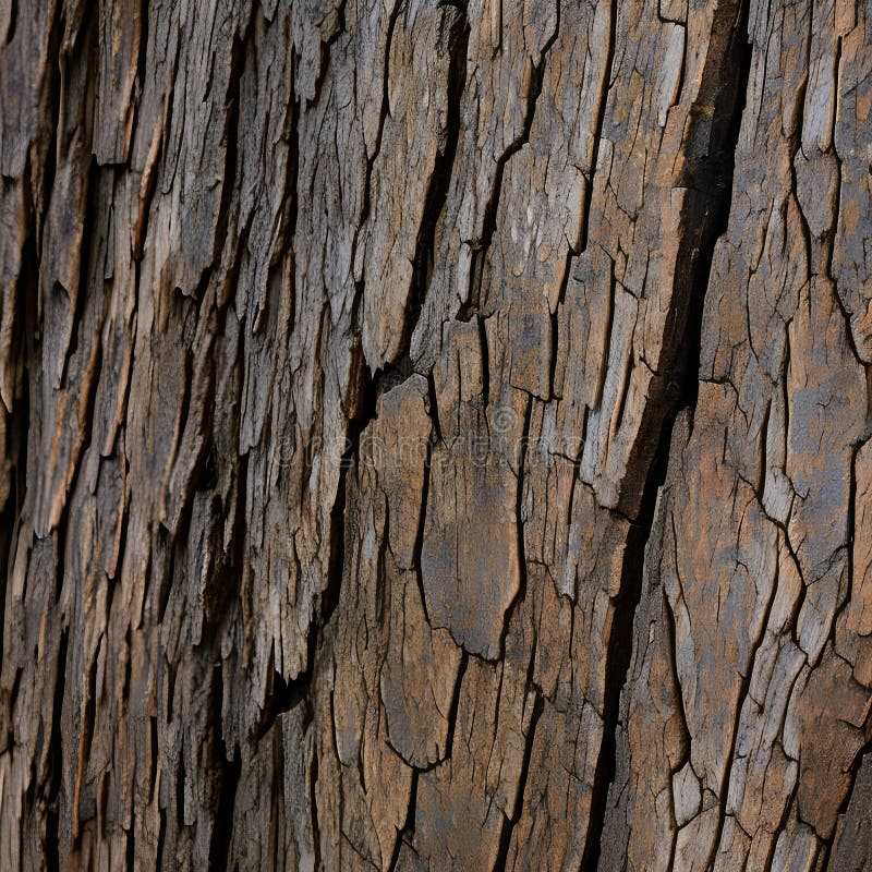 A Close-up View of a Textured Tree Bark, Revealing the Unique Patterns ...