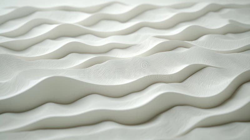 A Close-up View of a Textured, White Surface with Subtle Wave Patterns ...