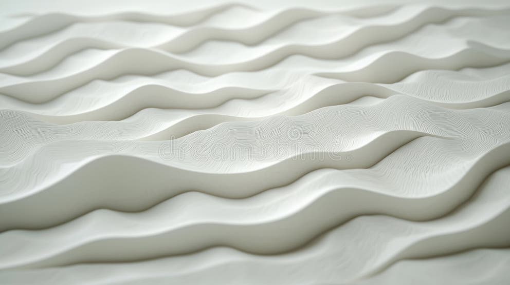 A Close-up View of a Textured, White Surface with Subtle Wave Patterns ...