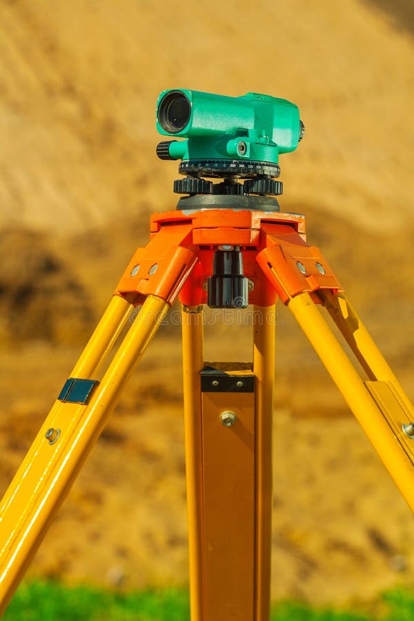 Close Up View on Theodolite Stock Image - Image of objectsequipment ...