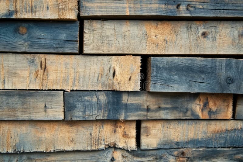 Stacked Timber Planks in Warm Lighting and Soft Focus. AI Generated ...