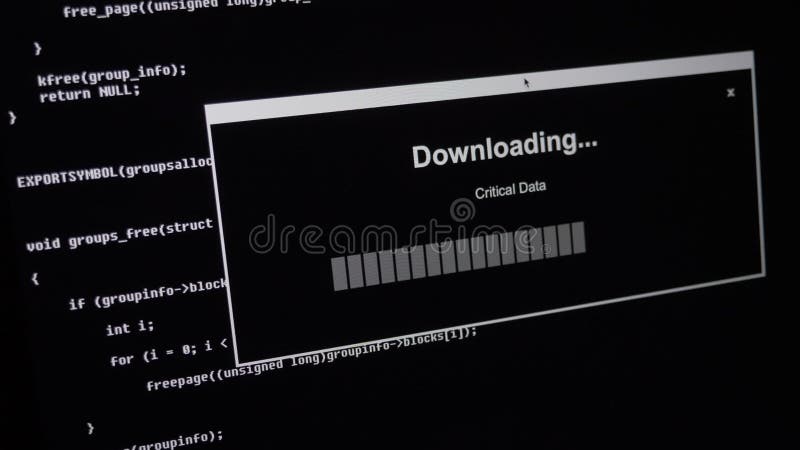 Close Up View To Screen Computer Laptop Monitor. Facilities Linked ...